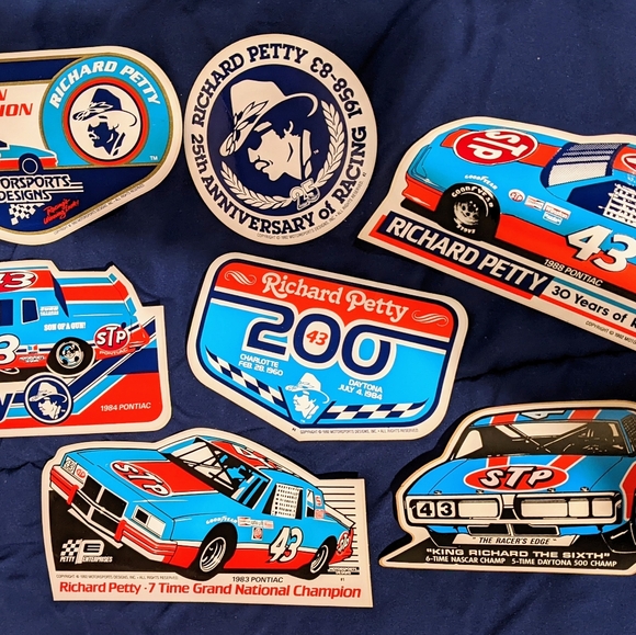 Other | Richard Petty Vintage Decal Set Stickers Racing Nascar Fans ...